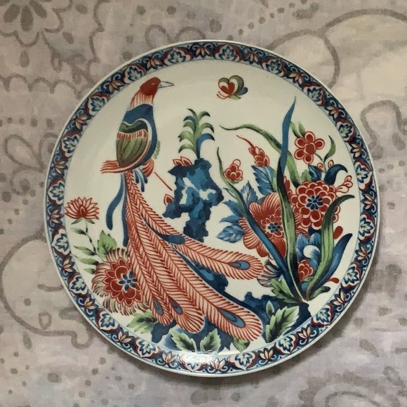 Vintage | Accents | Vintage Genin Trudeau Peacock Bird Plate Made In ...